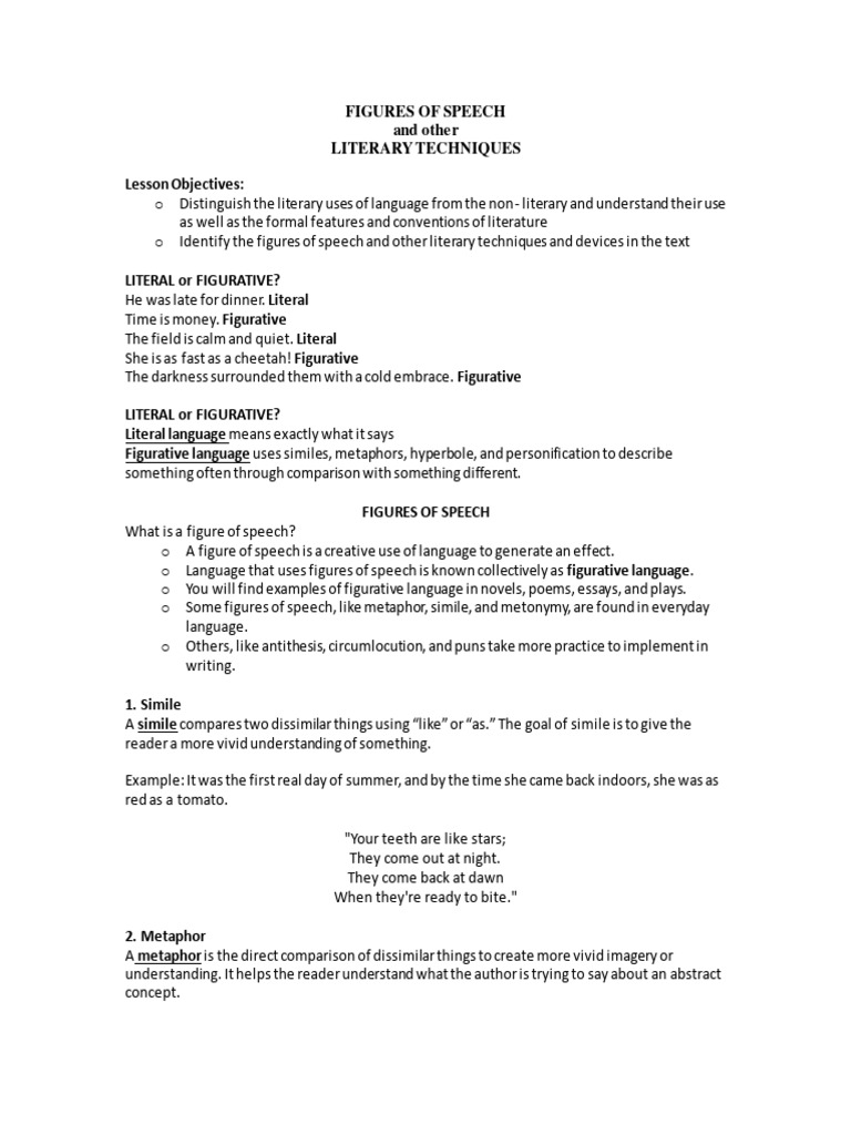 Figures of Speech | PDF | Irony | Metaphor