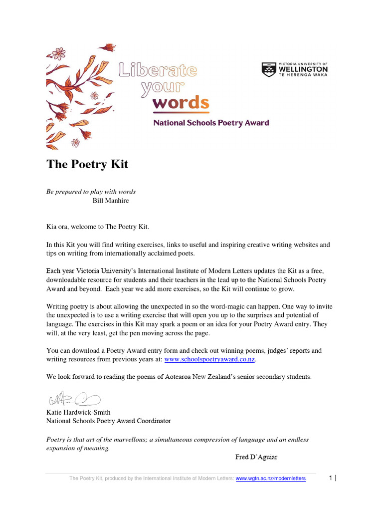 The Poetry Kit | PDF