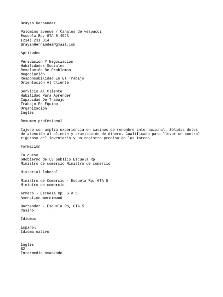 Brayan Hernandez CV | PDF