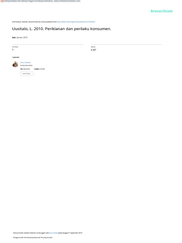 Consumer Behaviour Cha 28.en - Id | PDF
