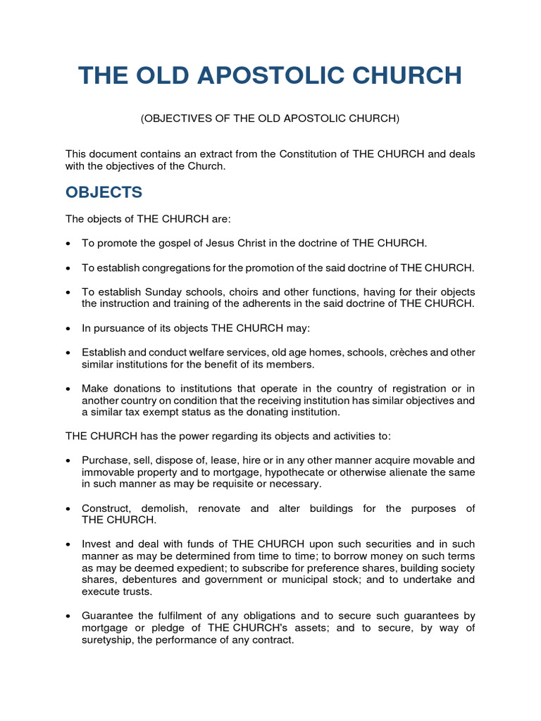 Objectives of The Oac | PDF | Taxes | Governance