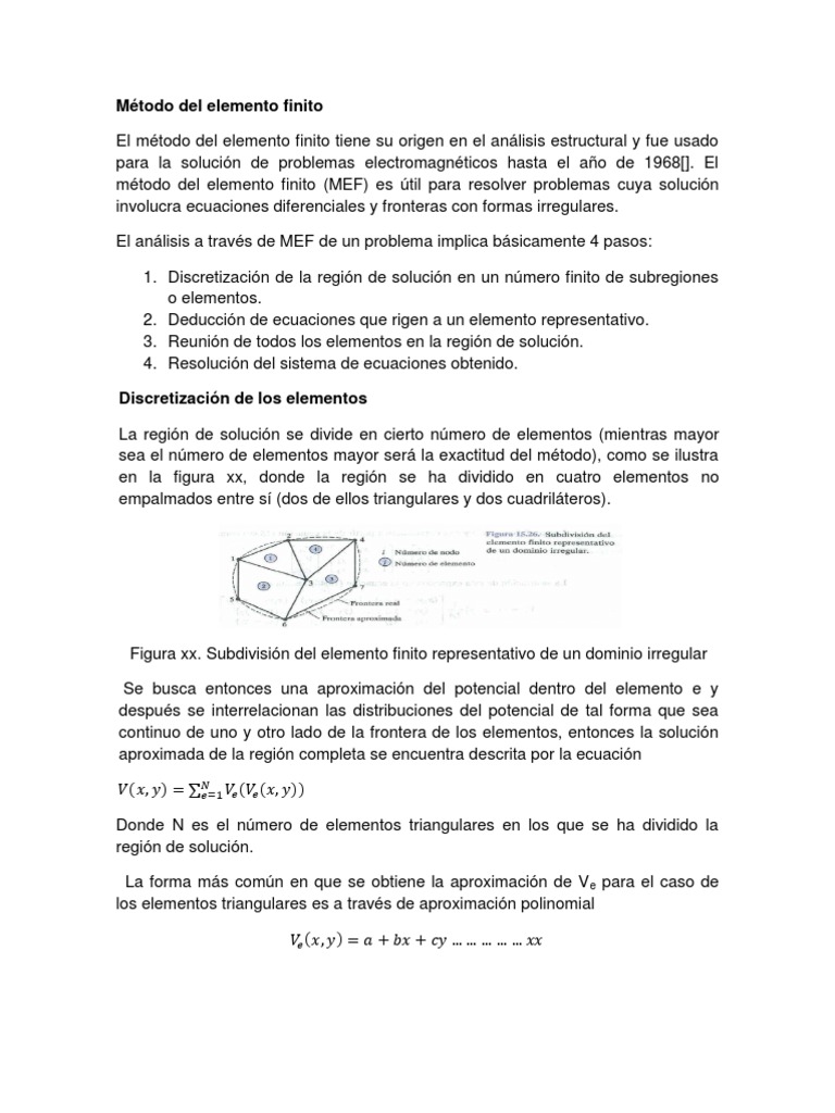 Método Del Elemento Finito | PDF | Método de elementos finitos | Ecuaciones