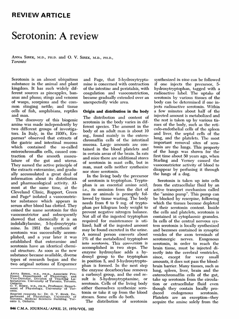 Canmedaj01342 0054 | PDF | Serotonin | Medical Specialties