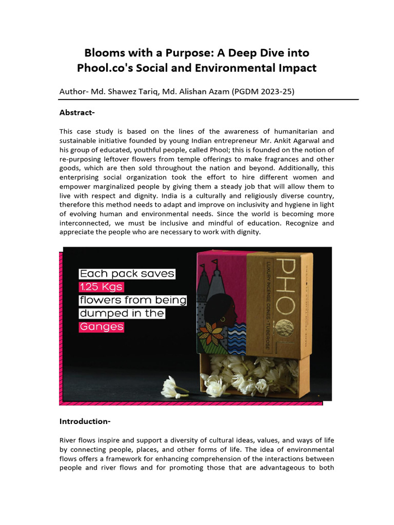 Phool.co: Transforming Floral Waste into Impact | PDF | Sustainability ...