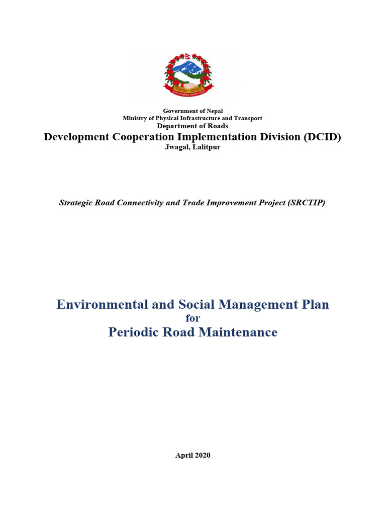 ESMP for Periodic Road Maintenance | PDF | Road Surface | Road