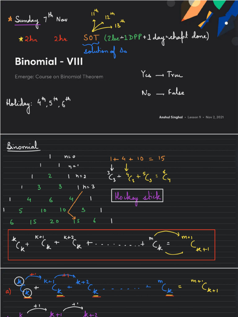Binomial VIII With Anno | PDF