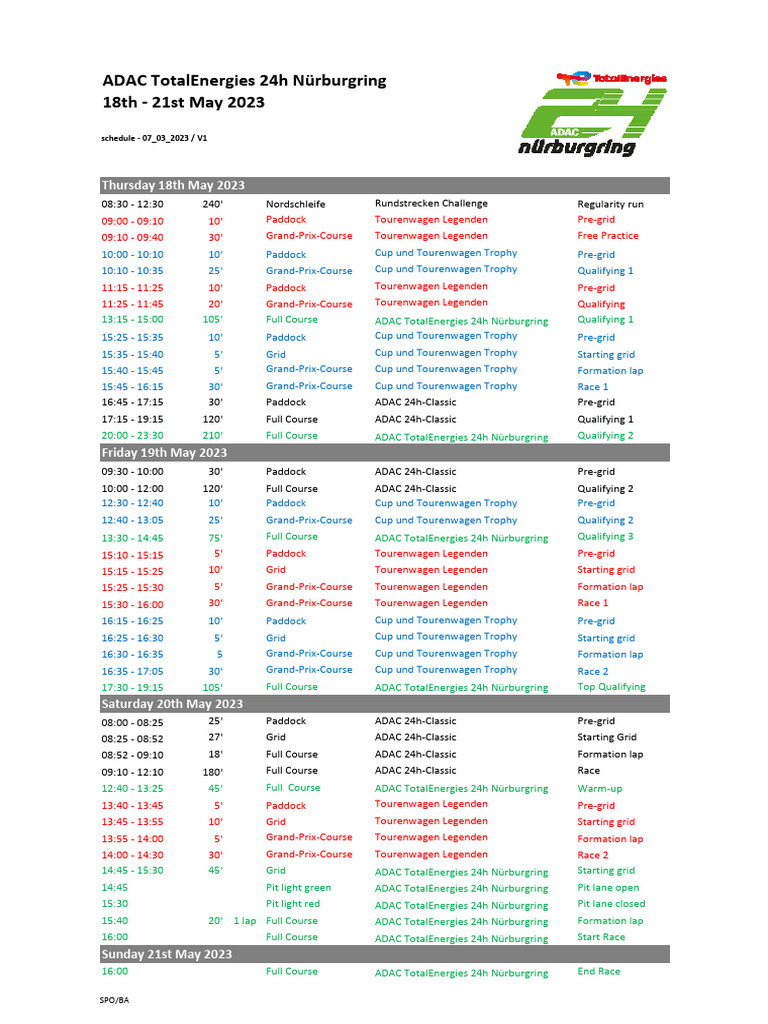24h Zeitplan V1 07 03 2023 | PDF