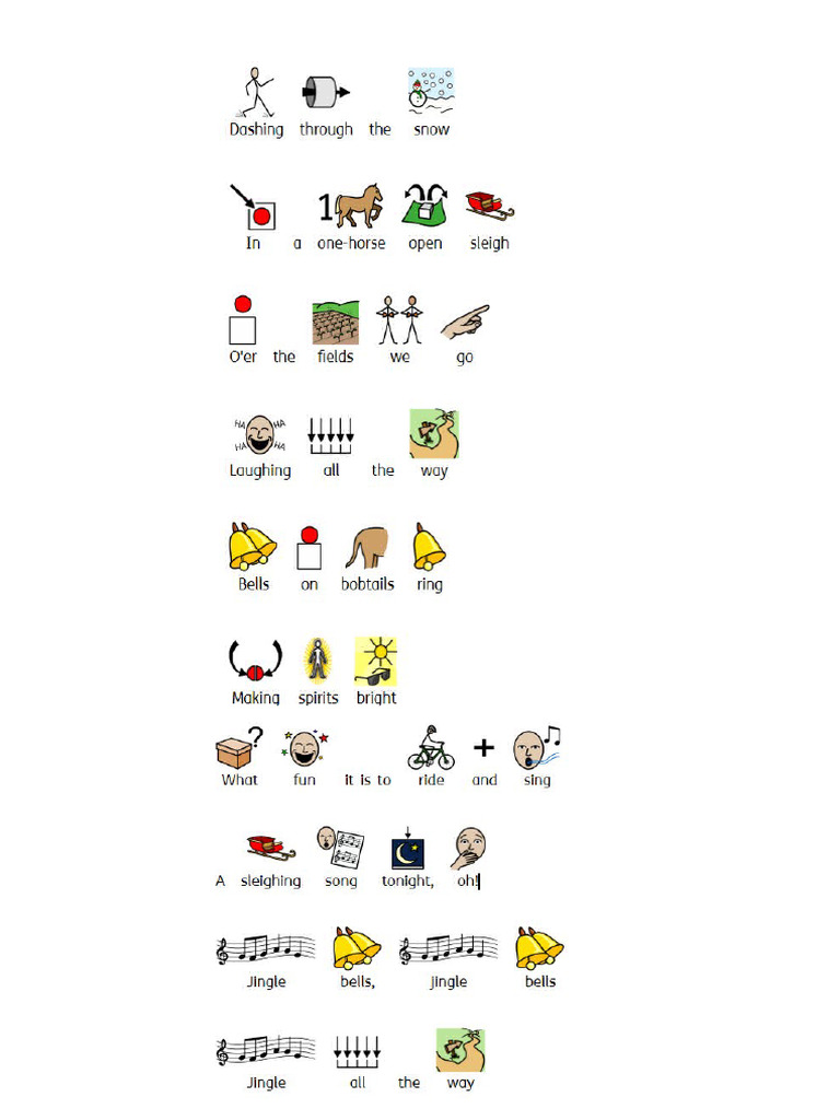 Jingle Bells With Symbols | PDF