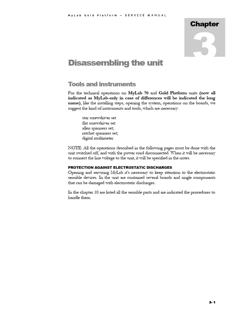 Esaote MyLab70 Disassembling | PDF Esaote MyLab70 Disassembling | PDF