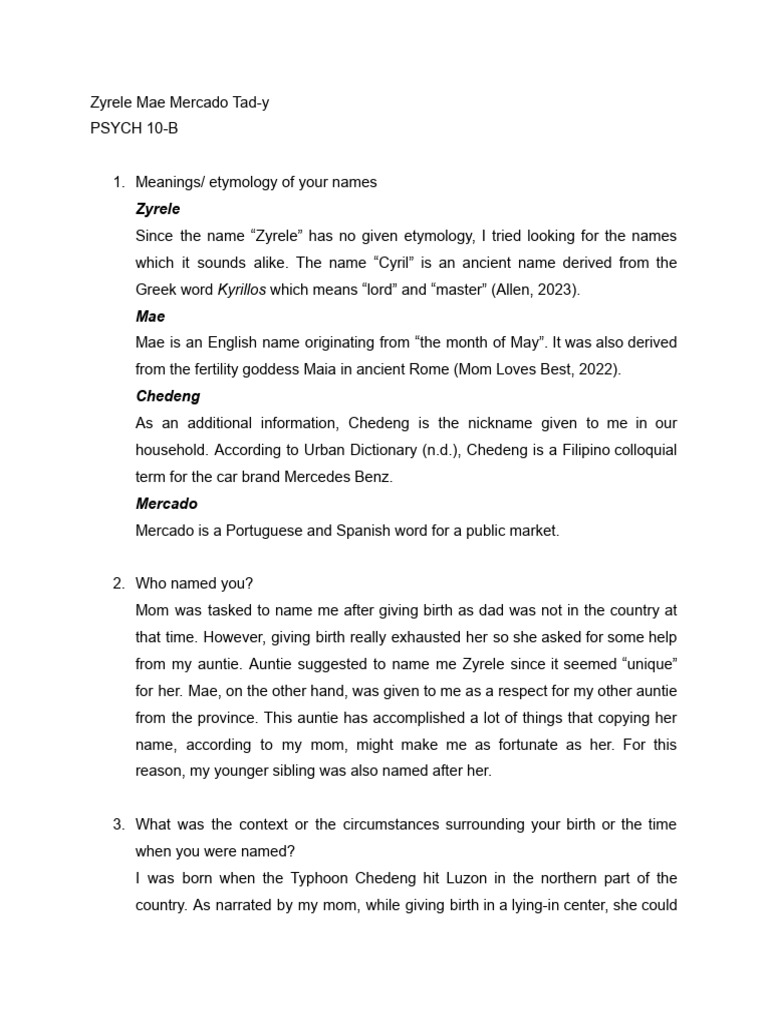 HW1 Tad-Y | PDF | Wellness