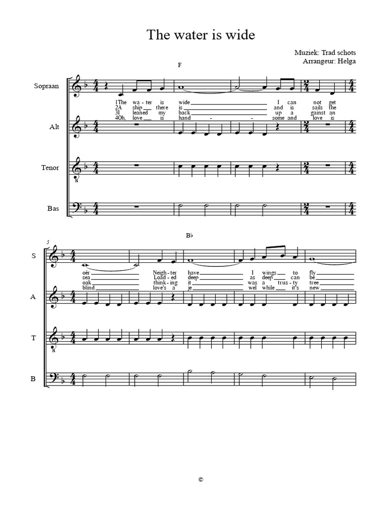 The Water Is Wide Arr | PDF