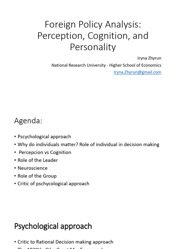 FPA Perception Cognition and Personality | PDF