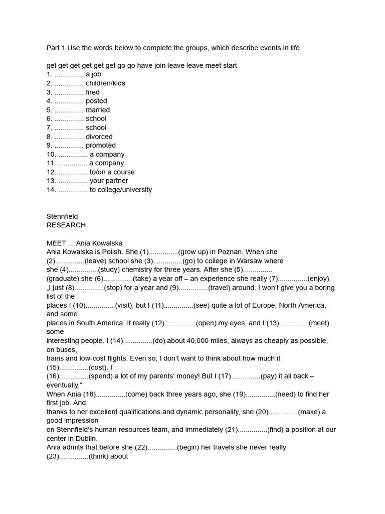 Engl. 2 - 1 Unit 2 Work | PDF