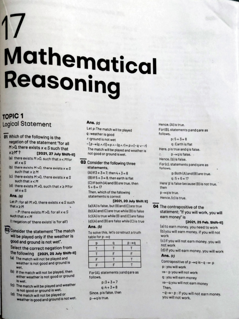Mathematical Reasoning | PDF | Teaching Methods & Materials