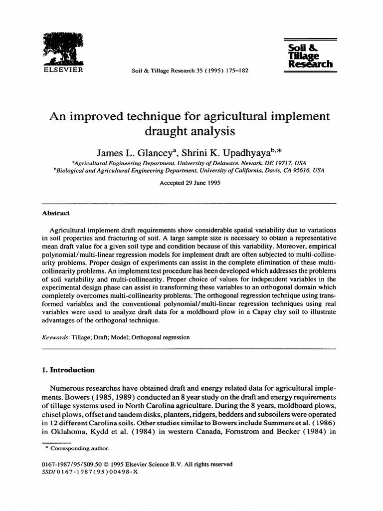 5 An Improved Technique For Agricultural Implement Glacey N Upadhyaya | PDF | Regression ...
