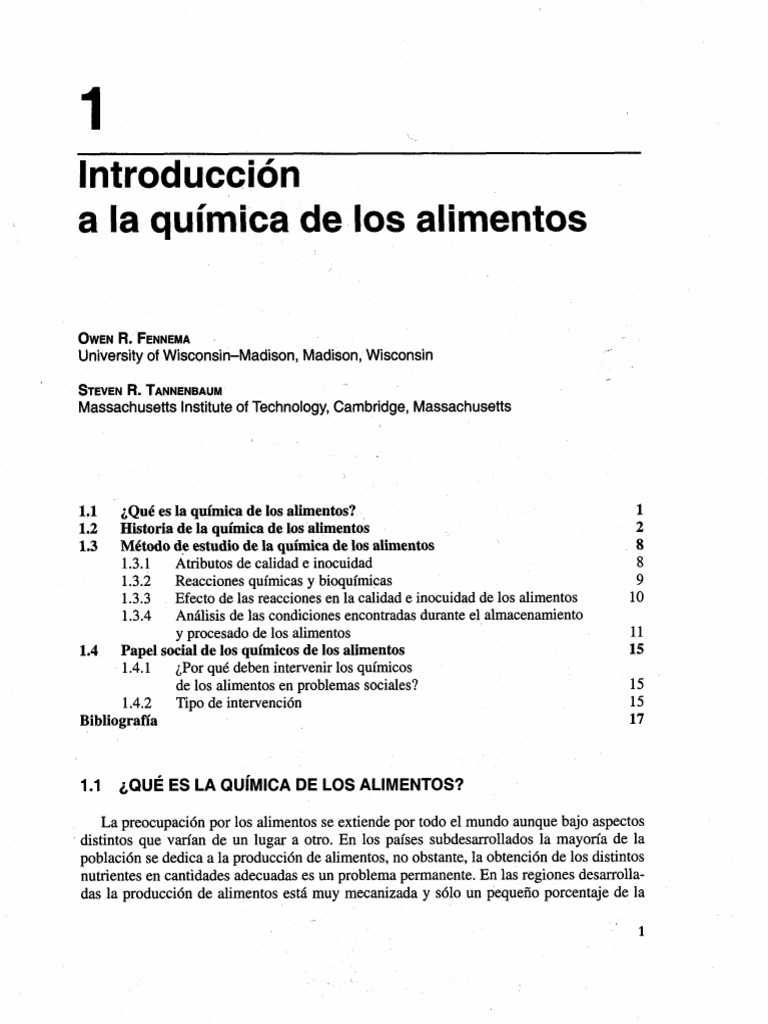 Quimica de Los Alimentos (Fennema) | PDF