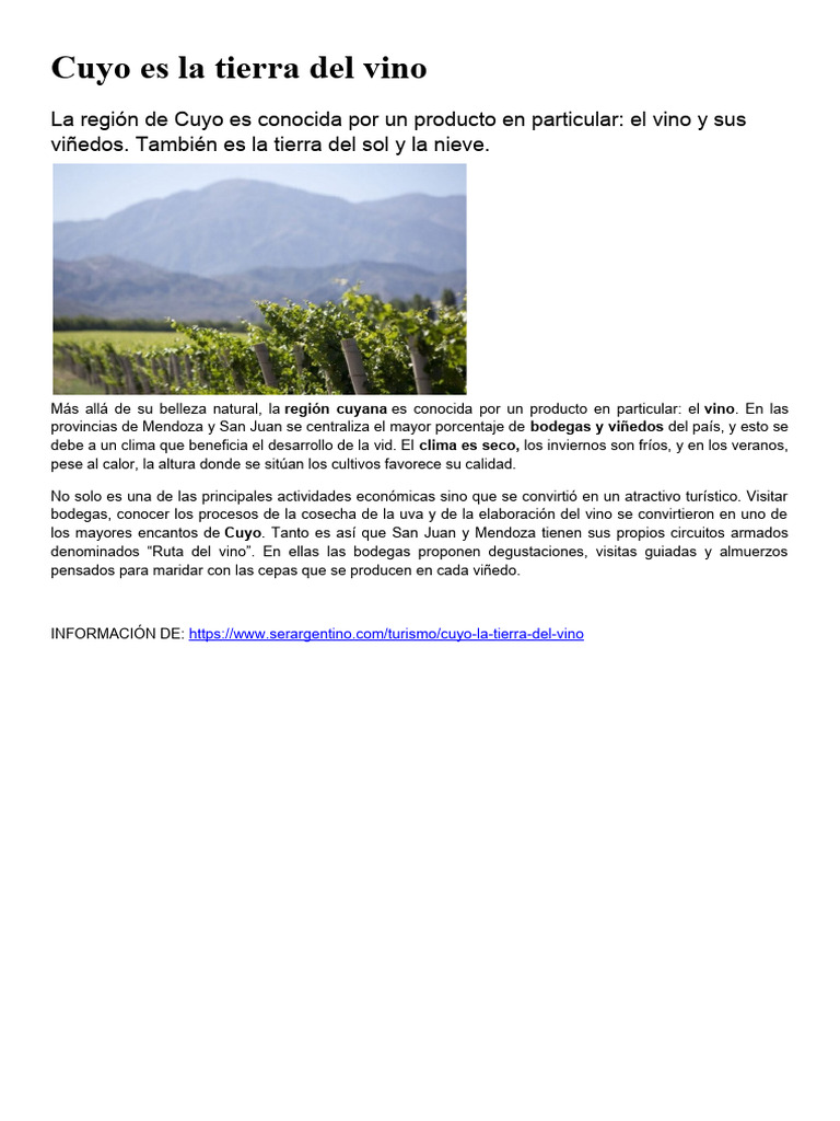 Vino CUYO | PDF | Vino | Mercado (economía)