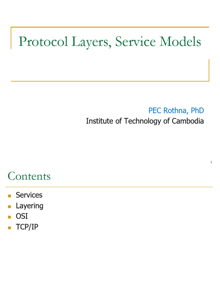 Lect.03. Protocol Layering | PDF