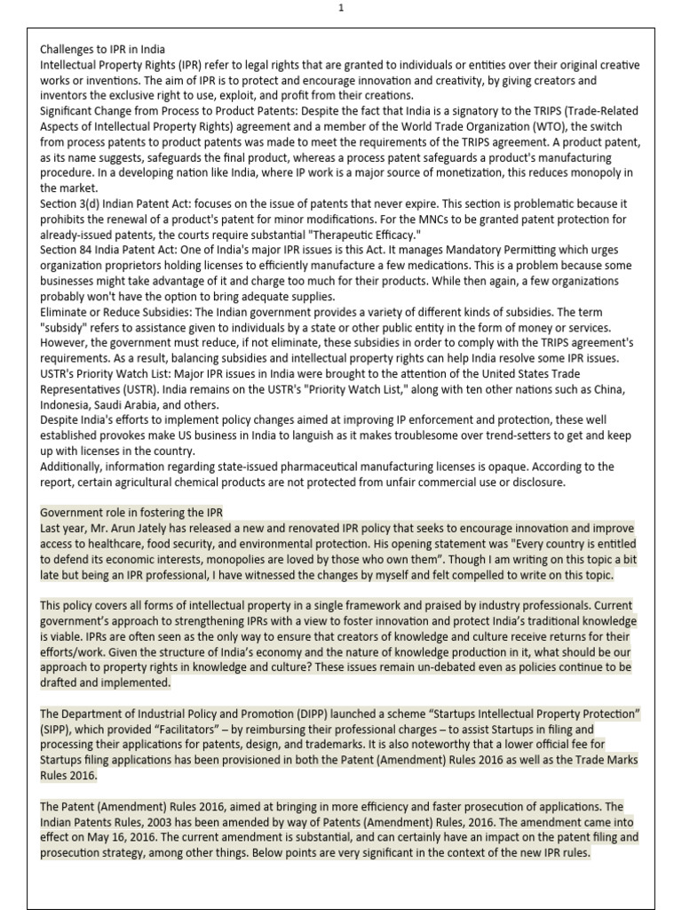 Ipr Pdf Trademark Intellectual Property