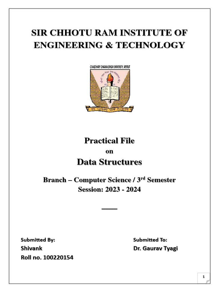 Shivank Practicals | PDF | Queue (Abstract Data Type) | Computer Engineering