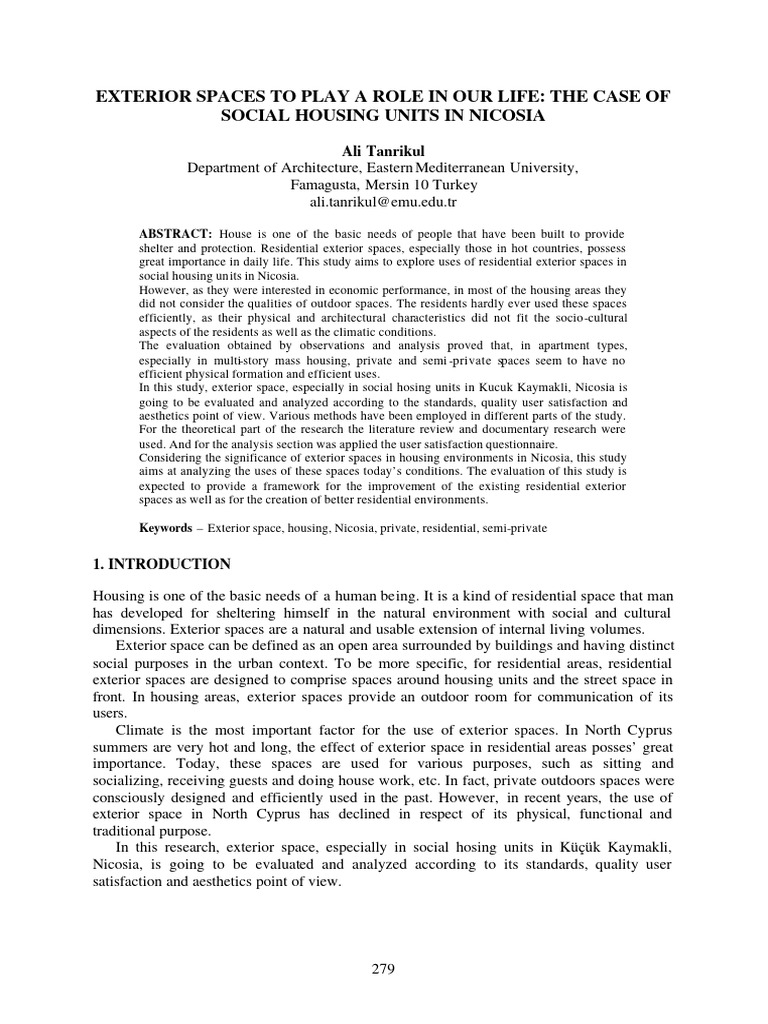 Exterior and Interior Spaces | PDF | Space