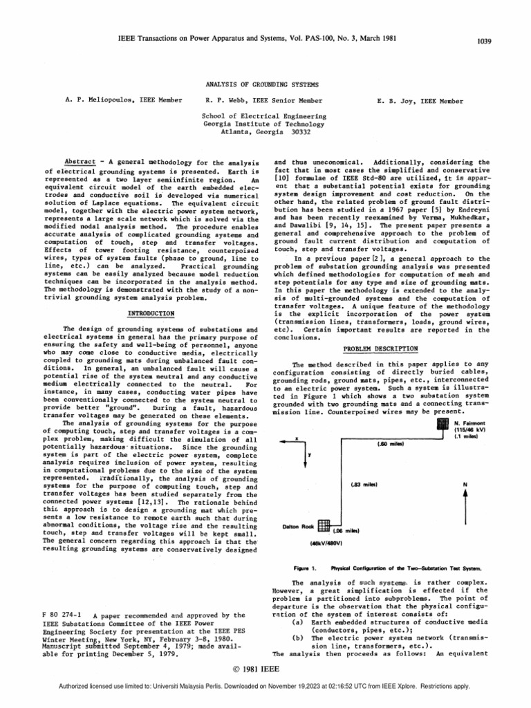 Analysis of Grounding Systems | PDF