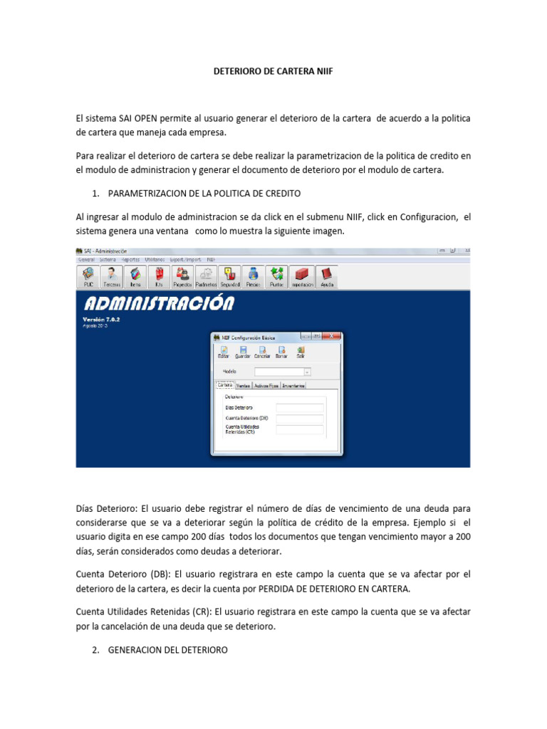 Deterioro de Cartera Niif | PDF | Informática