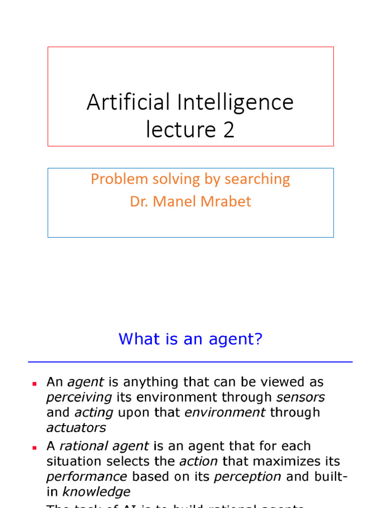 Lec2 Ai | PDF | Cognitive Psychology | Computer Science