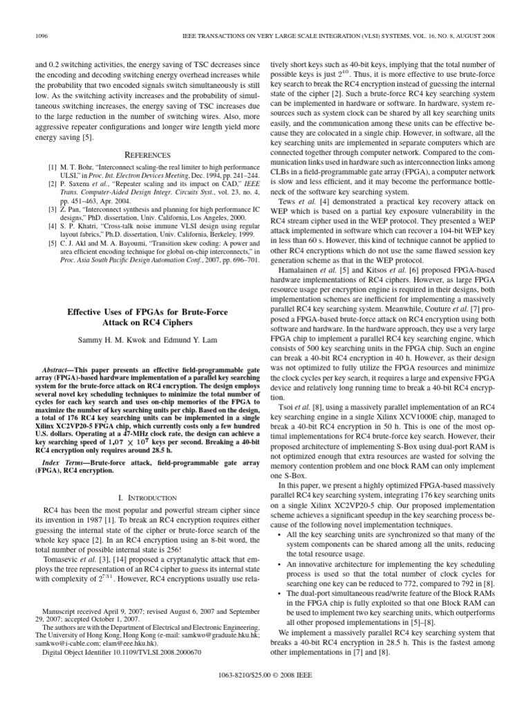 Kwok 2008 | PDF | Field Programmable Gate Array | Cryptography