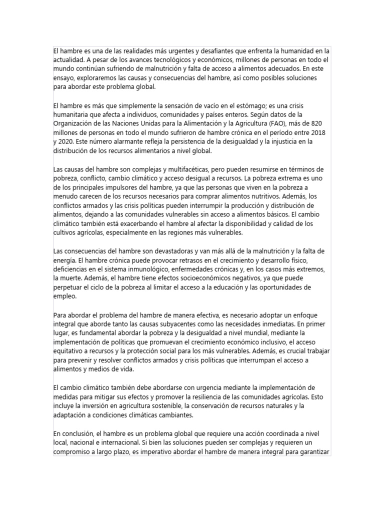 El Hambre Pdf