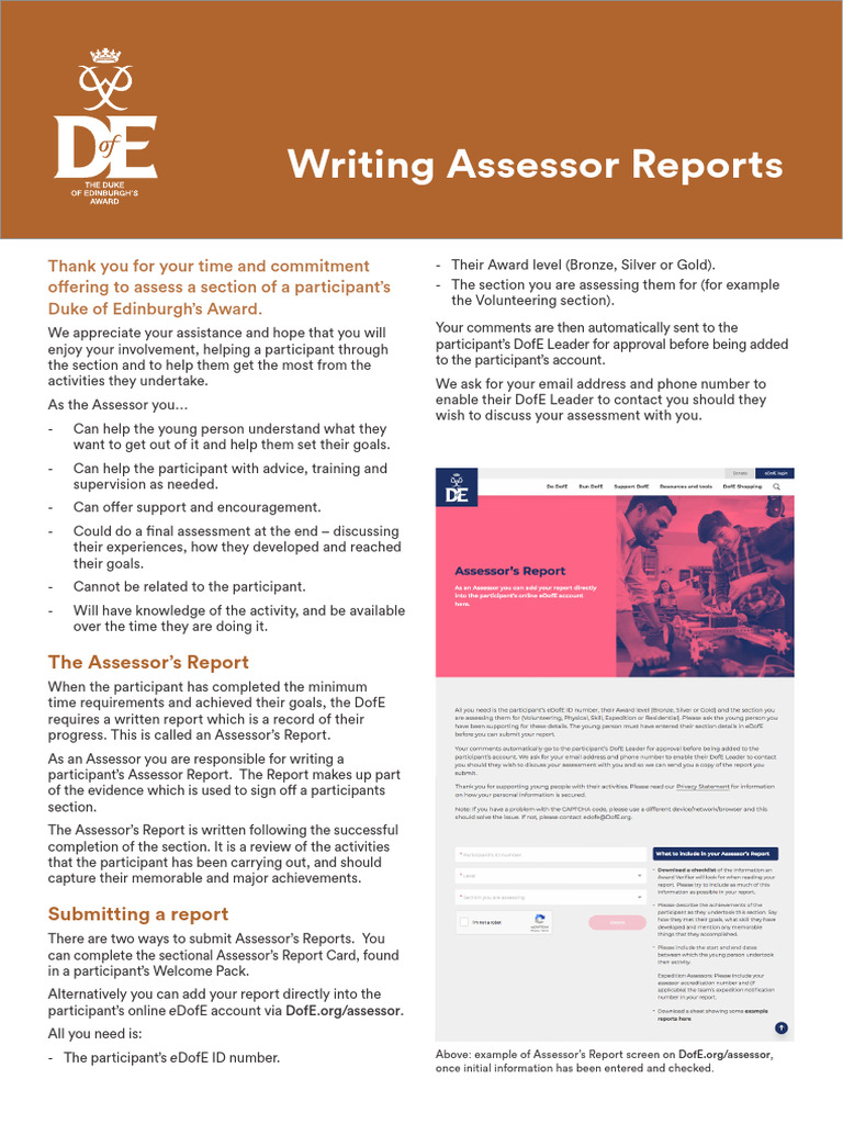 Writing-Assessor Reports - GENERIC | PDF