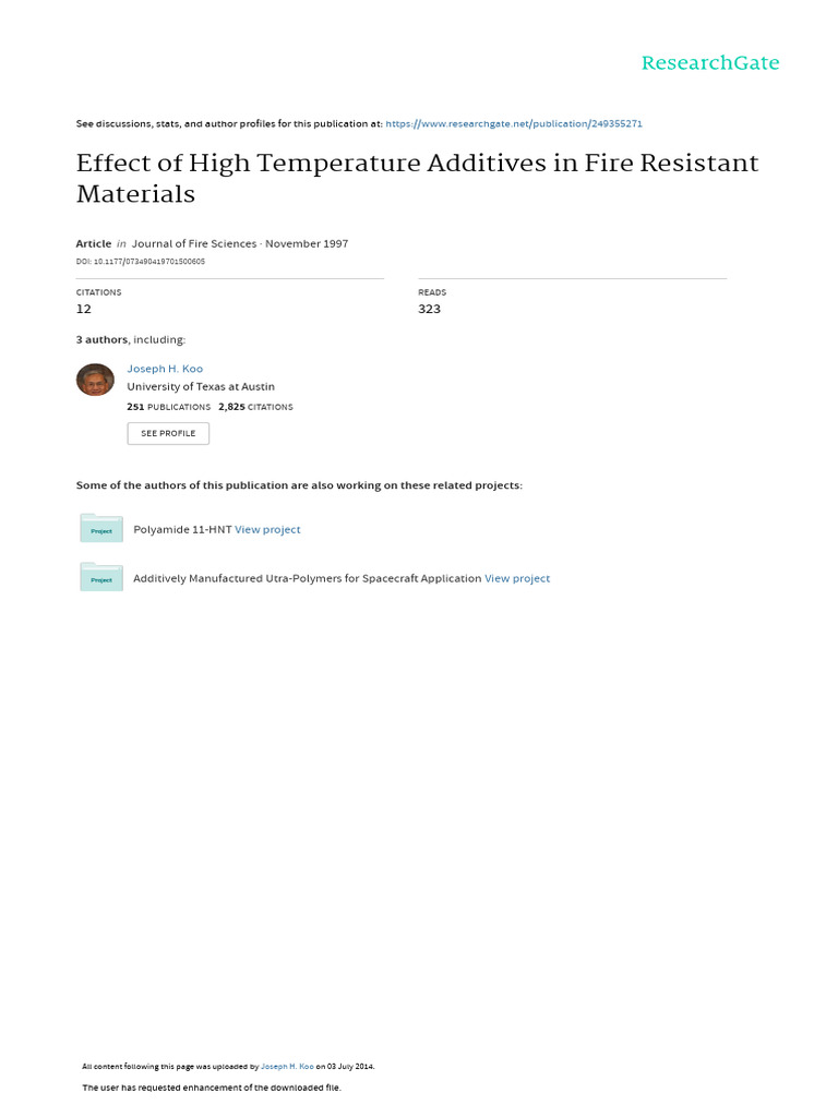 Effect of High Temperature Additives in Fire Resis | PDF | Paint | Epoxy