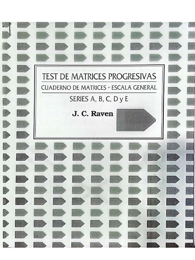 Test de Matrices Progresivas. Series A, B, C, D y E - Page-0001 | PDF
