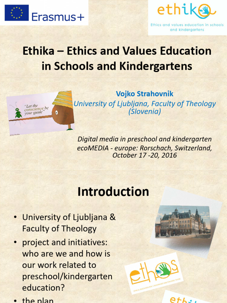 Vojko Strahovnik - Ethika - Ethics and Values Education in Schools and Kindergartens | PDF