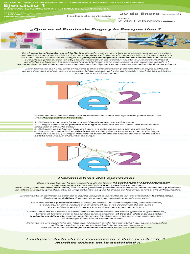 Te2 Ejercicio 1 Persp. Frontal 1.24 - Compressed | Descargar gratis PDF | Perspectiva (Gráfica ...