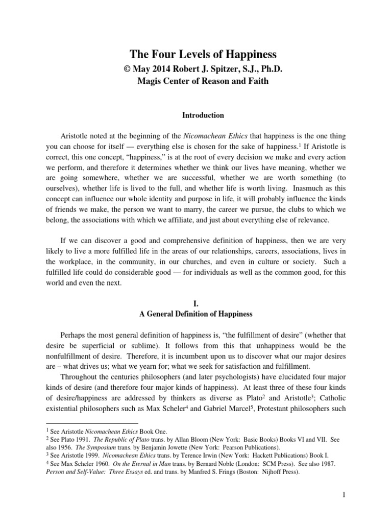 Four Levels of Happiness | PDF | Conscience | Religious Experience