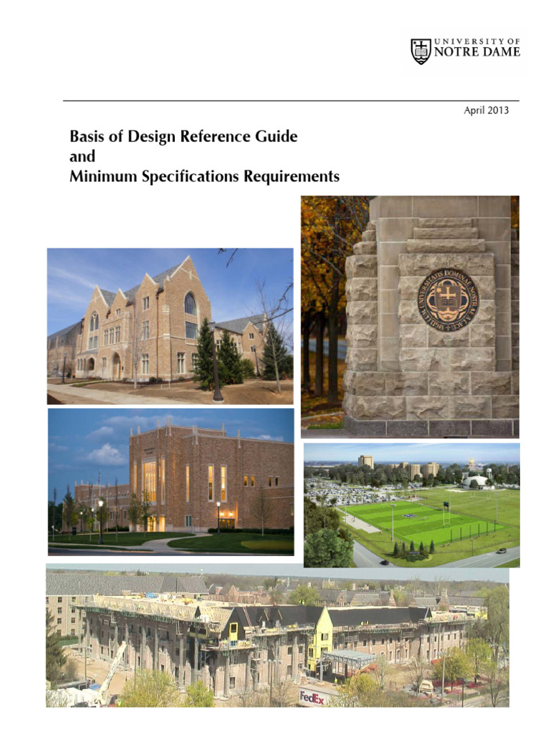 Basis of Design Ref Guide and Minimum Spec Requirements Manual | PDF