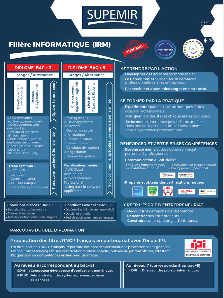 Formation en Informatique et Certifications | PDF | Informatique ...
