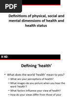 4 Dimensions of Health | PDF