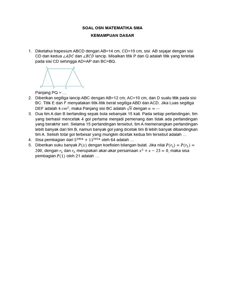 Soal Osn Matematika Part 2 | PDF