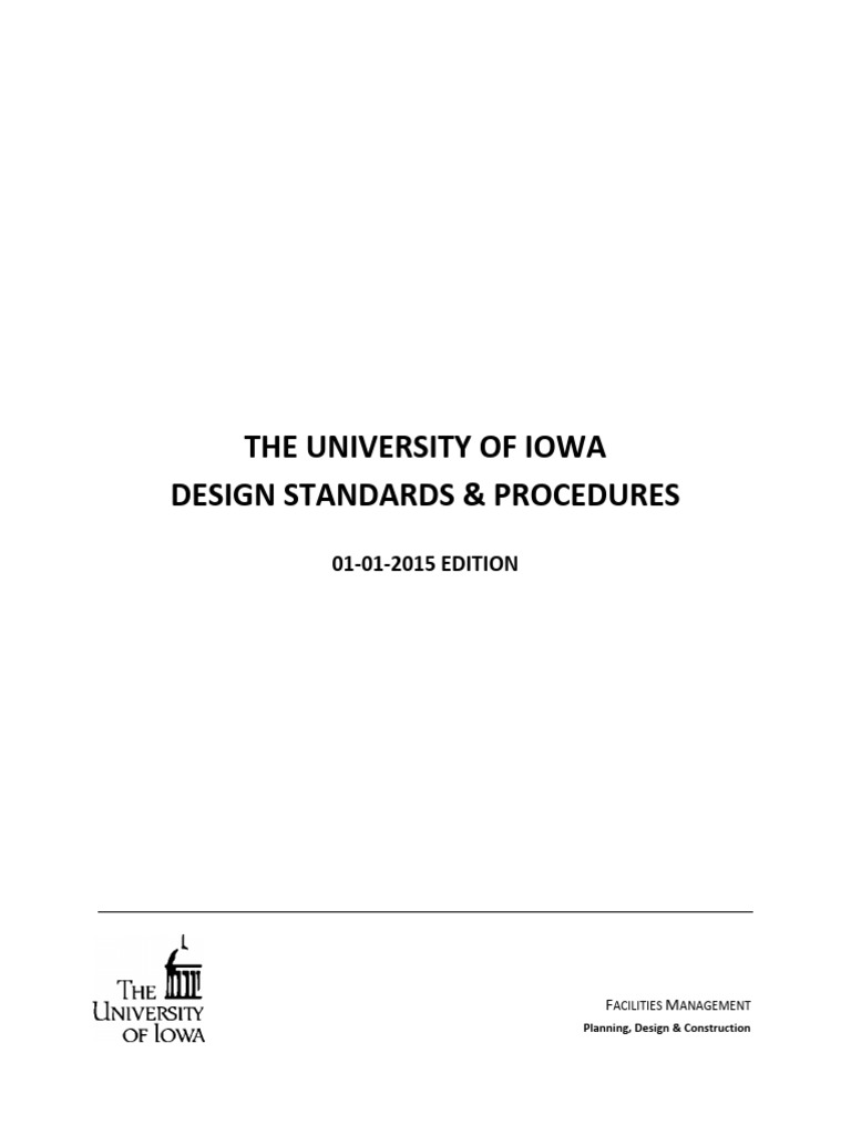 2015 University of Iowa Design Standards and Procedures | PDF