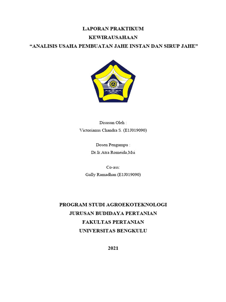 Analisis Usaha Jahe Instan dan Sirup | PDF | Kesehatan Holistik | Sains ...