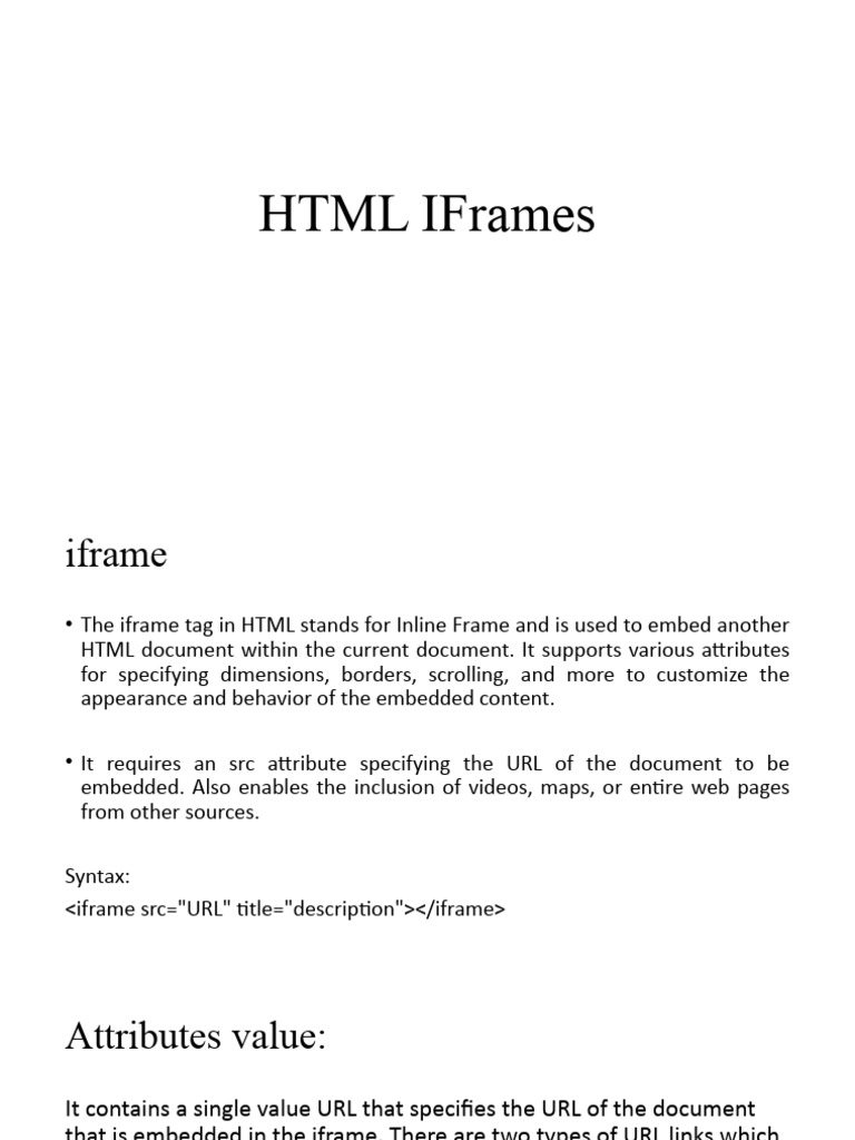 4-HTML Iframes and Link | PDF