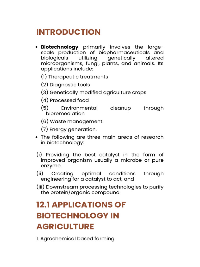 12.biotechnology and Its Applications | PDF