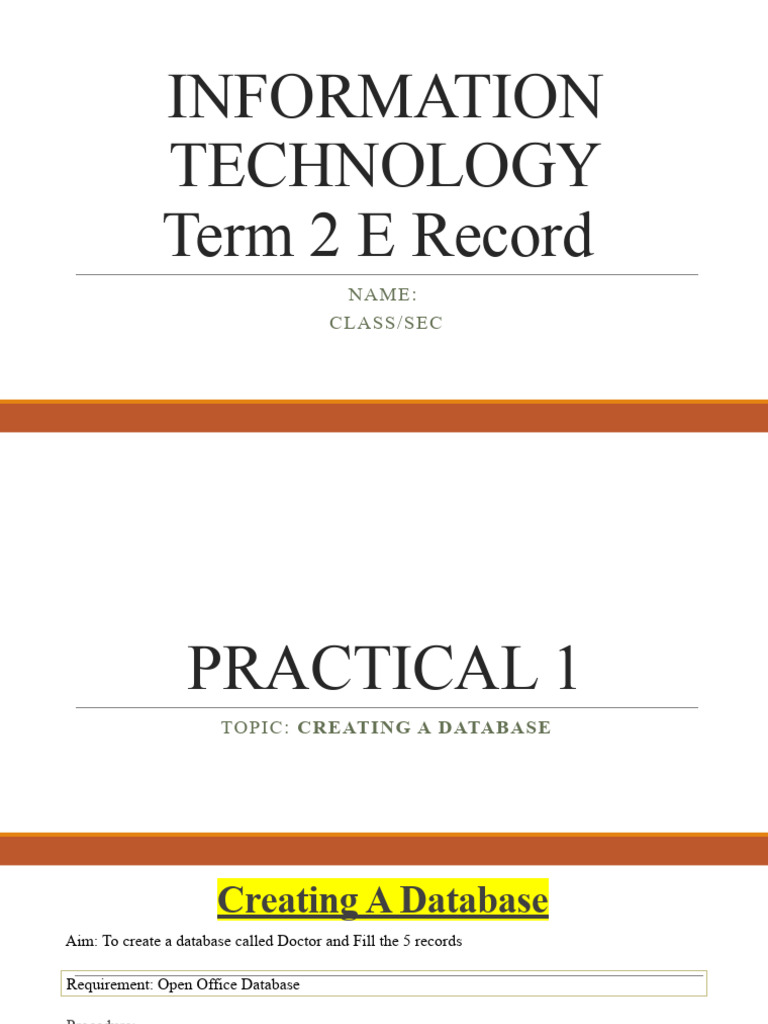 Term 2 Class 10 Record Activity | PDF | Databases | Sql