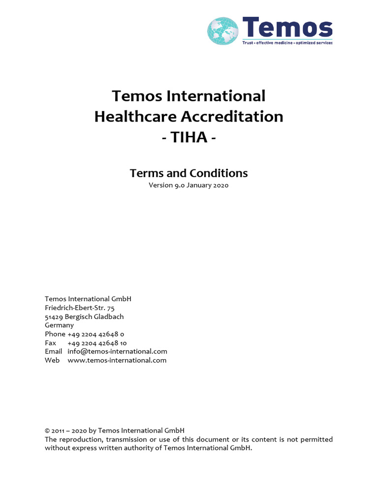 Temos Terms and Conditions Version 9.0 January 2020 | PDF