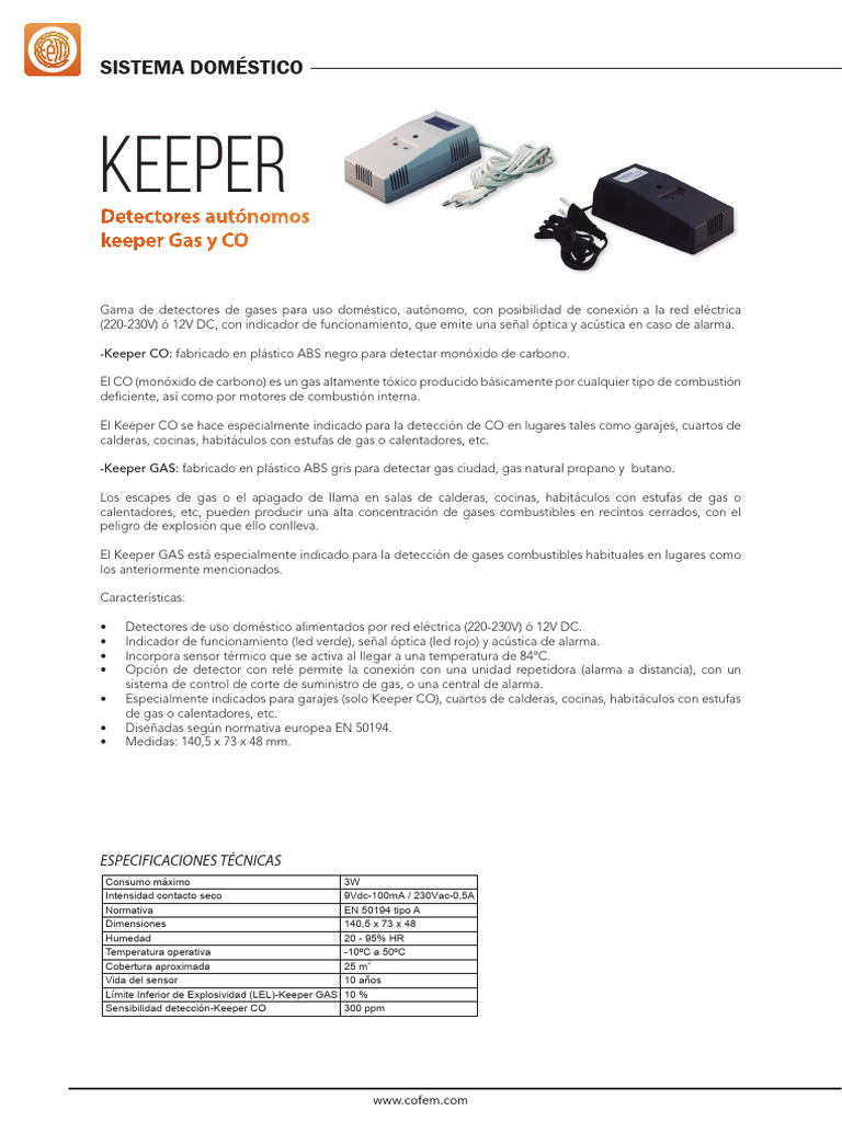 Keeper Ficha Cas | PDF | Gas natural | Combustibles