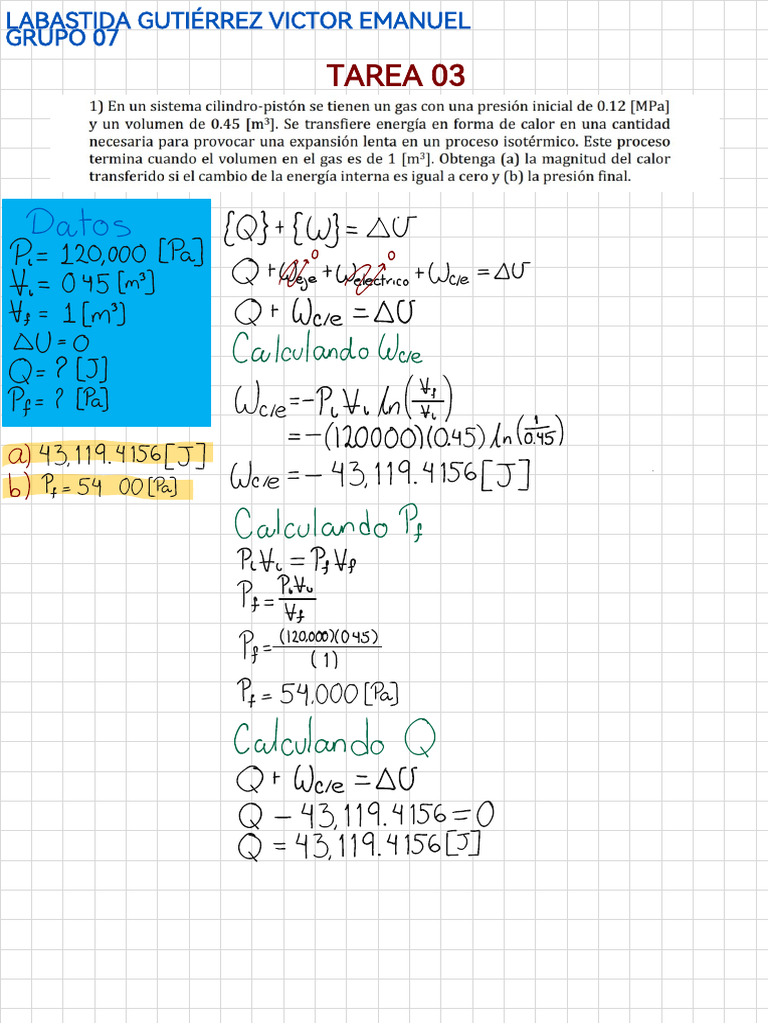 Tarea3 Termodinámica | PDF