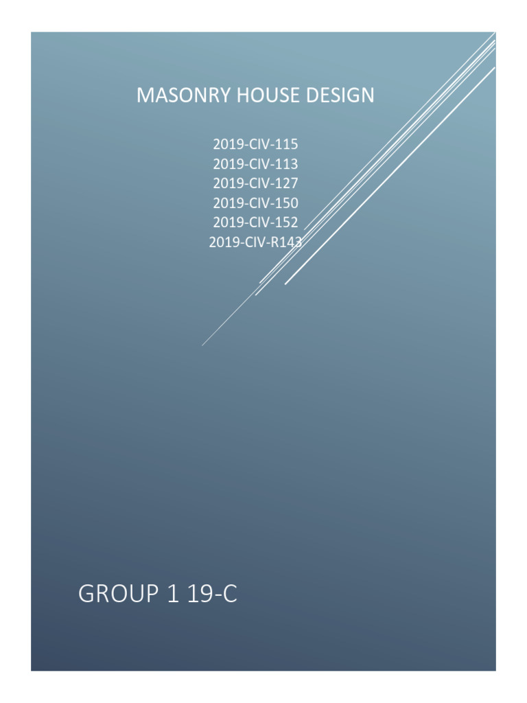 Masonry House Design | PDF