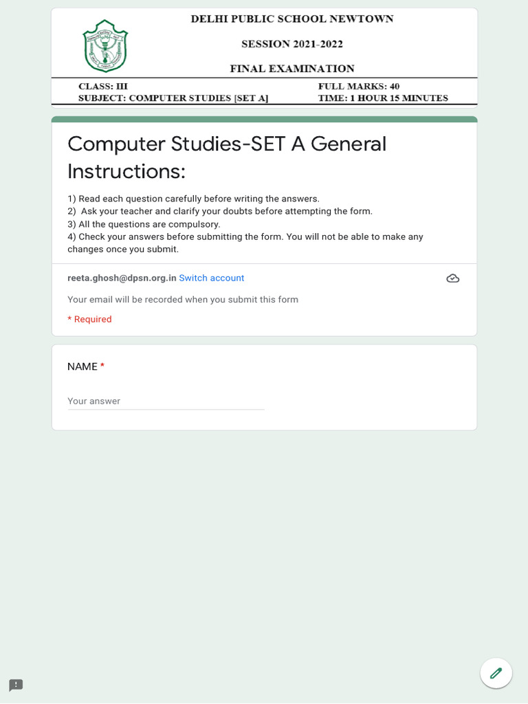 CL 3 - Computer Studies - Set A - Final - 2021-22 | PDF